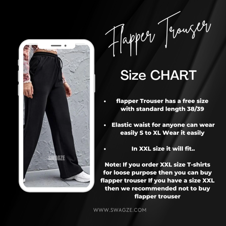 Wide leg Flapper Trouser ( Black ) – Swagze